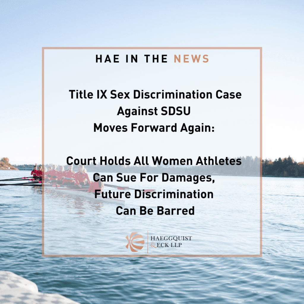 Title IX Sex Discrimination Case Against SDSU Moves Forward Again: Court Holds All Women ...